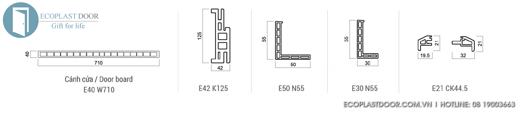 Cửa gỗ nhựa Ecoplastdoor E04D830 – ecoplastdoor.com.vn